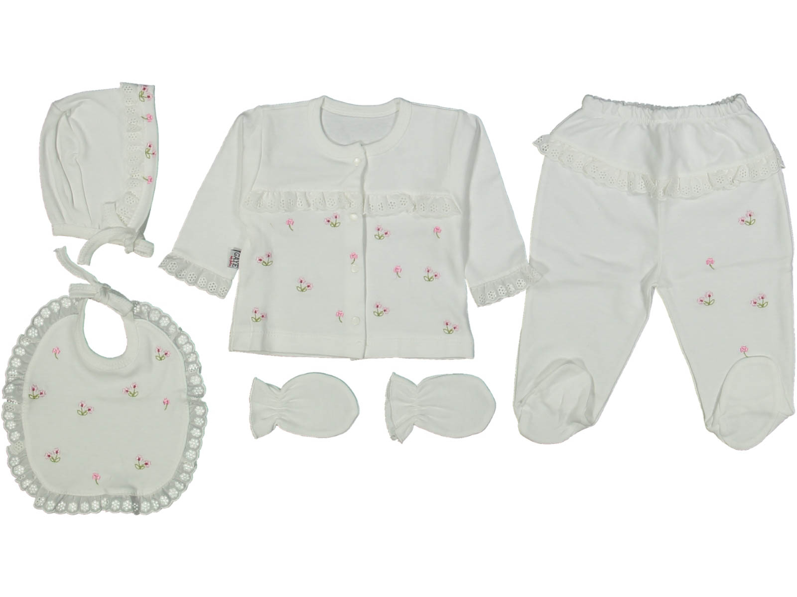 KIZ 1/3 AY FİSTO ÇİÇEKLİ 5Lİ ZIBIN SET - Toptan Bebe | Malkoç Toptan ...